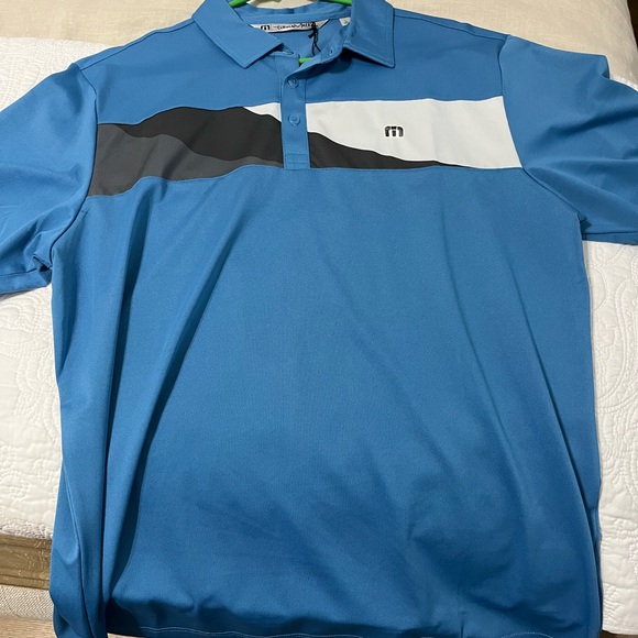 Travis Mathew | Shirts | Travis Mathew Blue And Black Polo Shirt | Poshmark